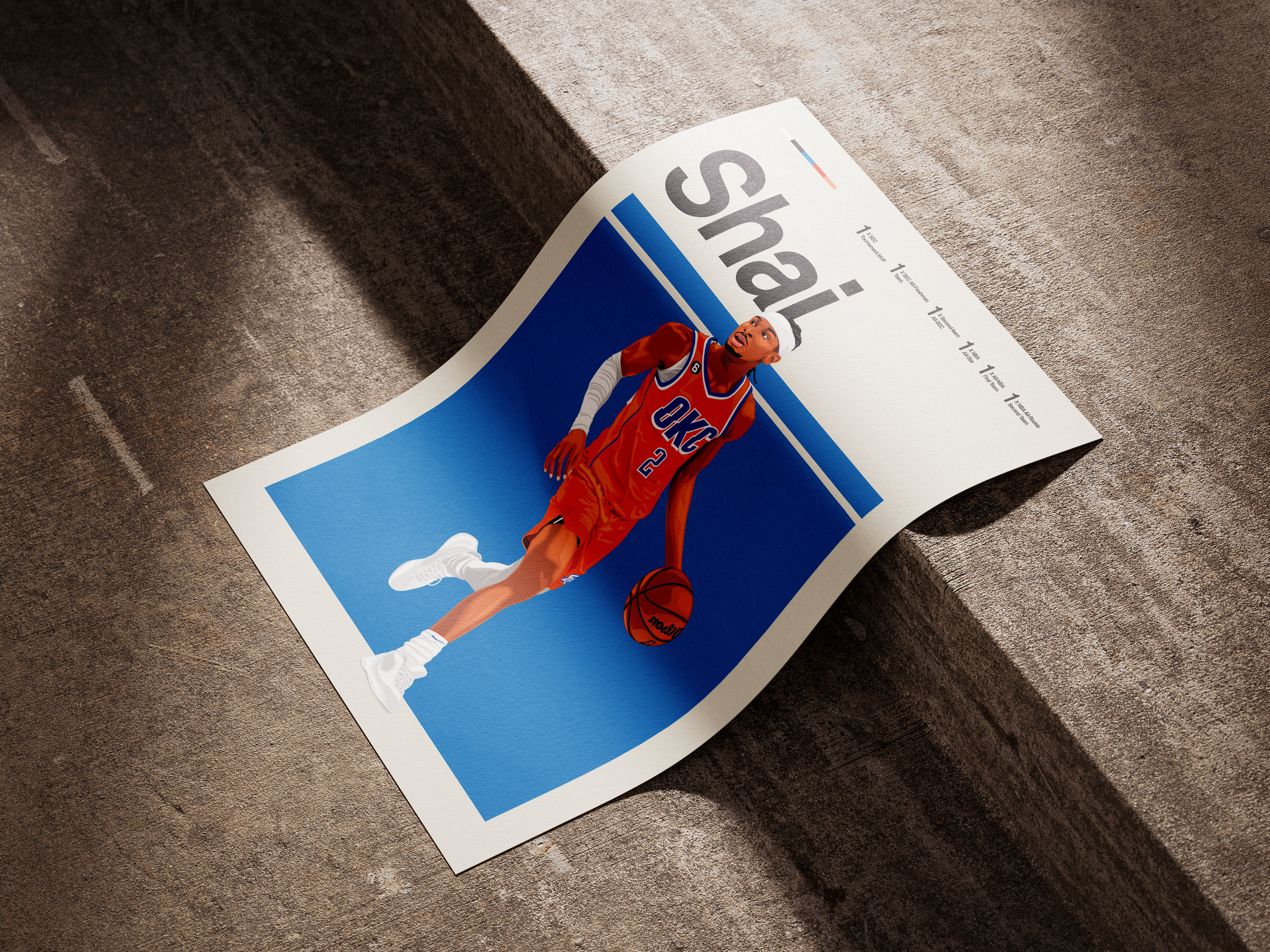 Shai Gilgeous-alexander Poster, Basketball Poster, NBA Basketball Print ...