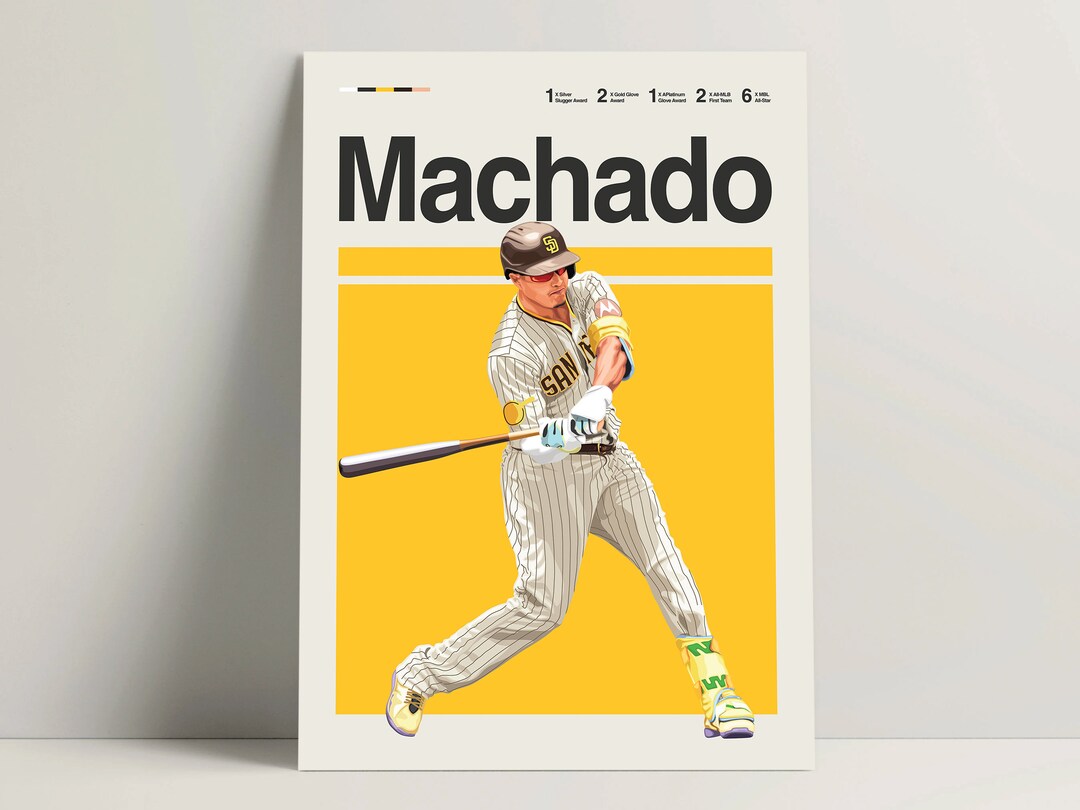 Manny Machado Poster, Baseball Poster, MBL Baseball Print, Baseball ...