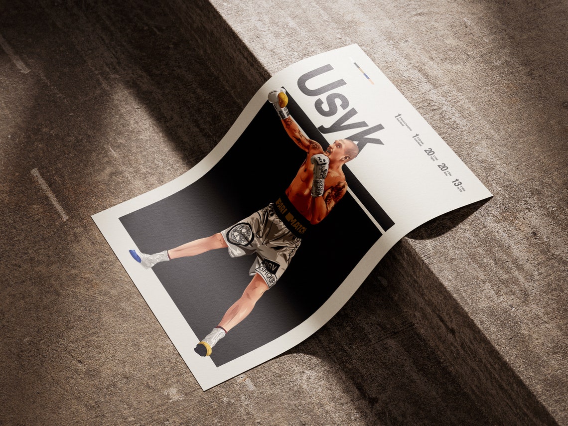 Oleksandr Usyk Poster, Boxing Poster, Modern Boxing Print, Minimalist ...