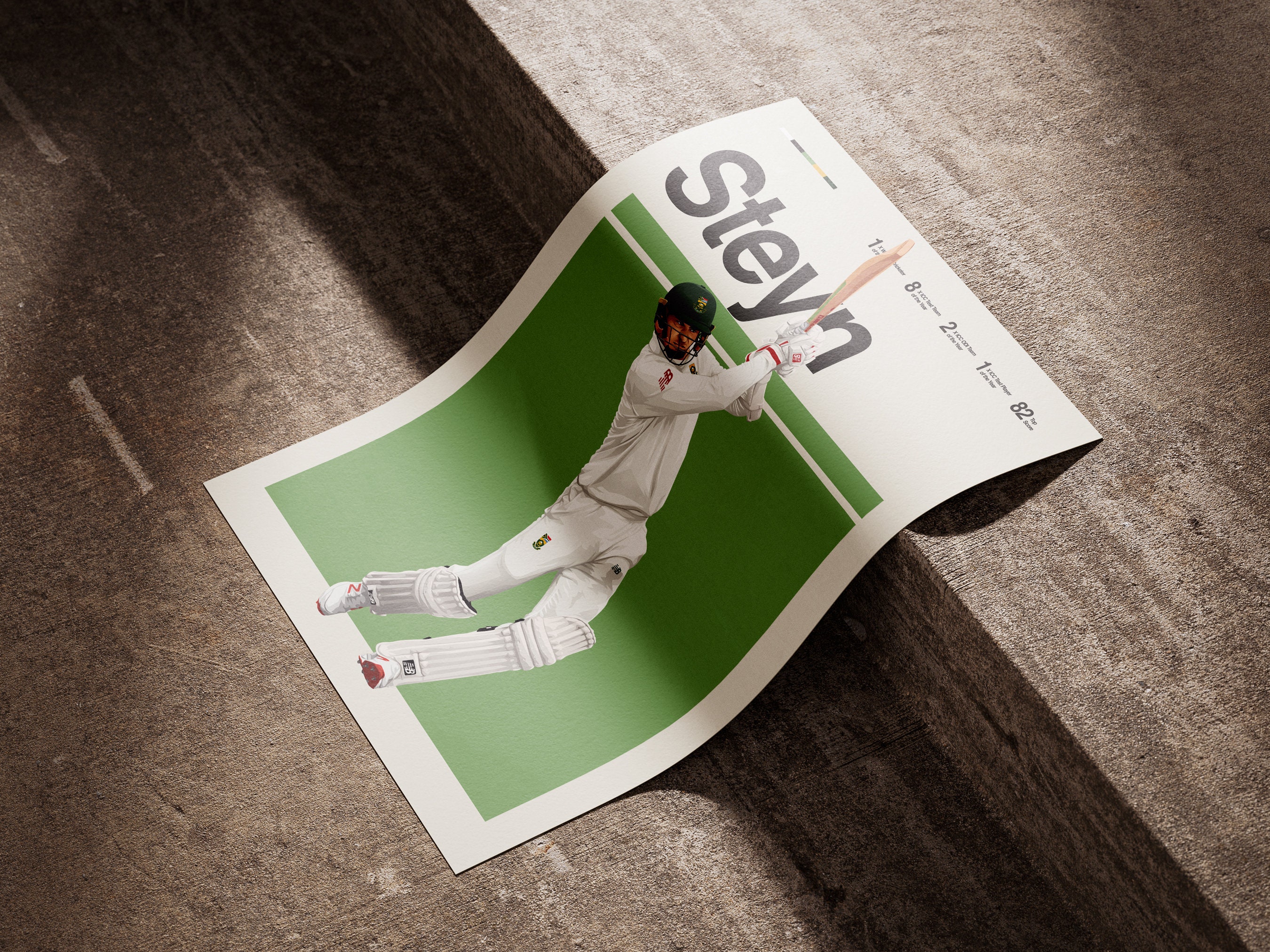 Dale Steyn Poster, Cricket Poster, South African Cricket Team Wall Art ...