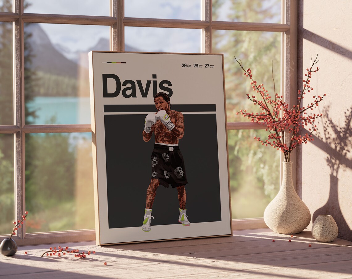 Gervonta Davis Poster, Boxing Poster, Modern Boxing Print, Minimalist ...
