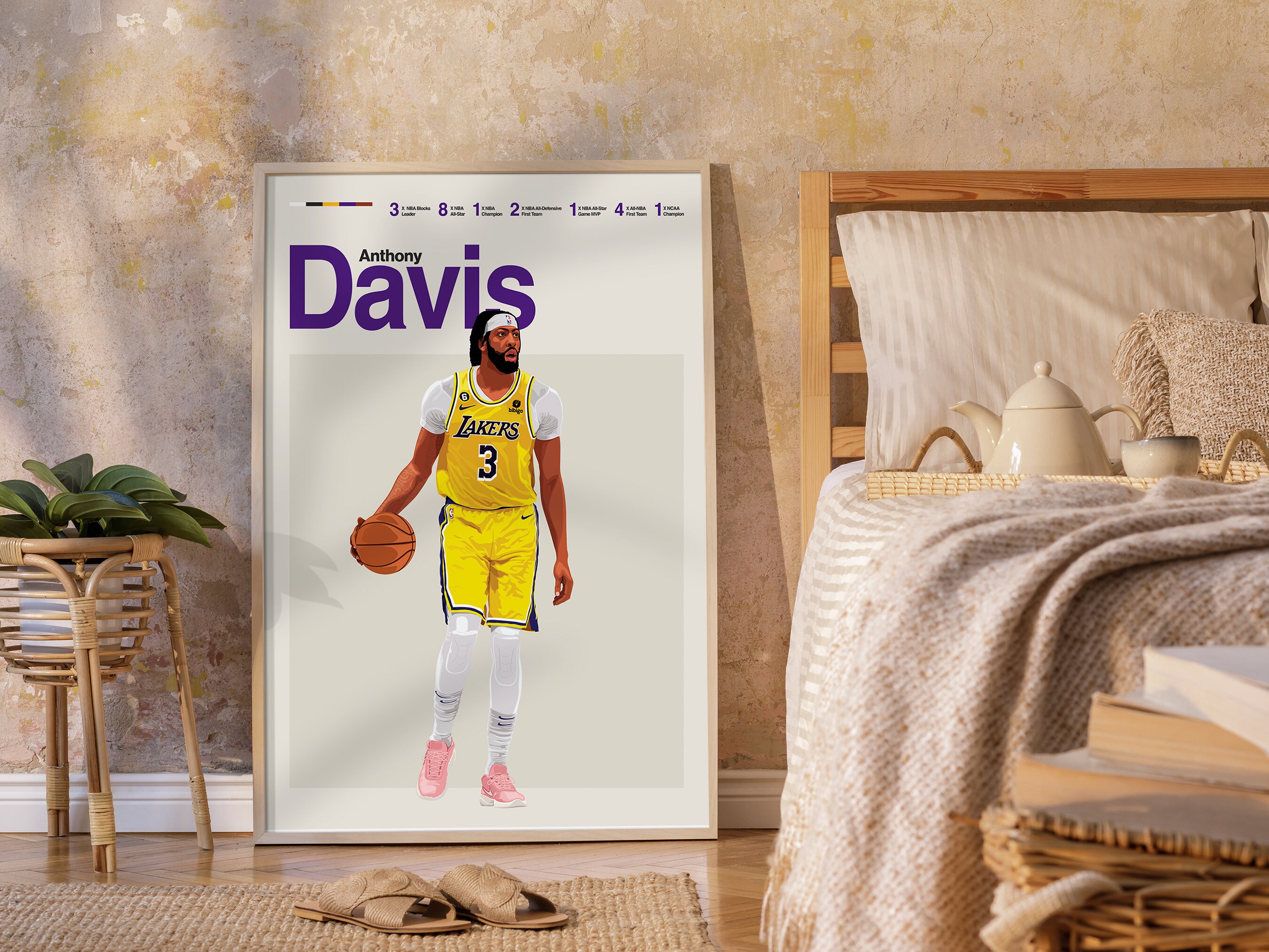 Anthony Davis Poster, Basketball Poster, NBA Basketball Print ...