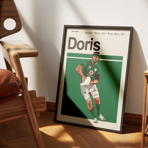 Caelan Doris Poster, Rugby Poster, Modern Irish Rugby Print, Minimalist ...
