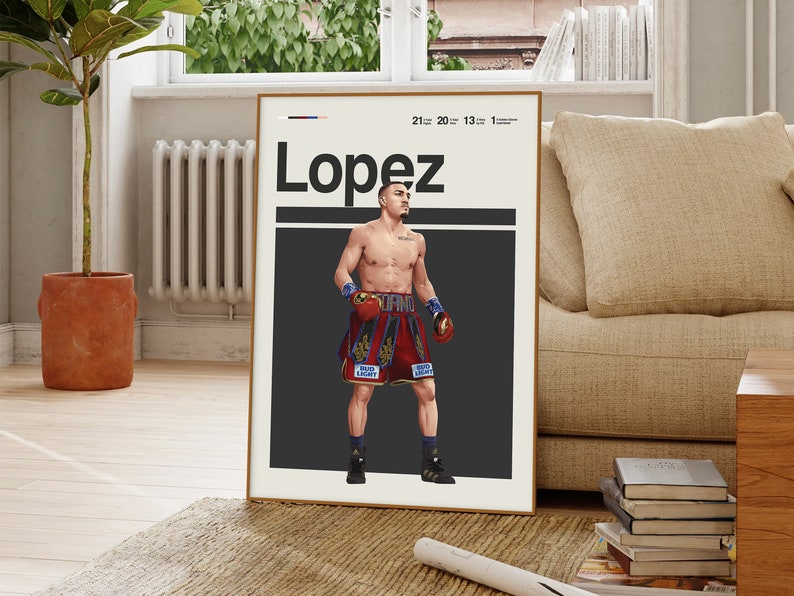 Teofimo Lopez Poster, Boxing Poster, Modern Boxing Print, Minimalist ...