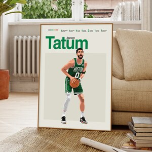 Jayson Tatum Poster, Basketball Poster, NBA Basketball Print ...