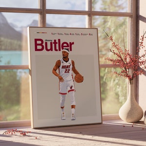 Jimmy Butler Poster, Basketball Poster, NBA Basketball Print ...