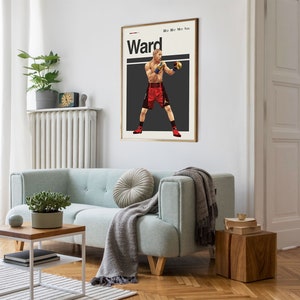 Andre Ward Poster, Boxing Poster, Modern Boxing Print, Minimalist ...