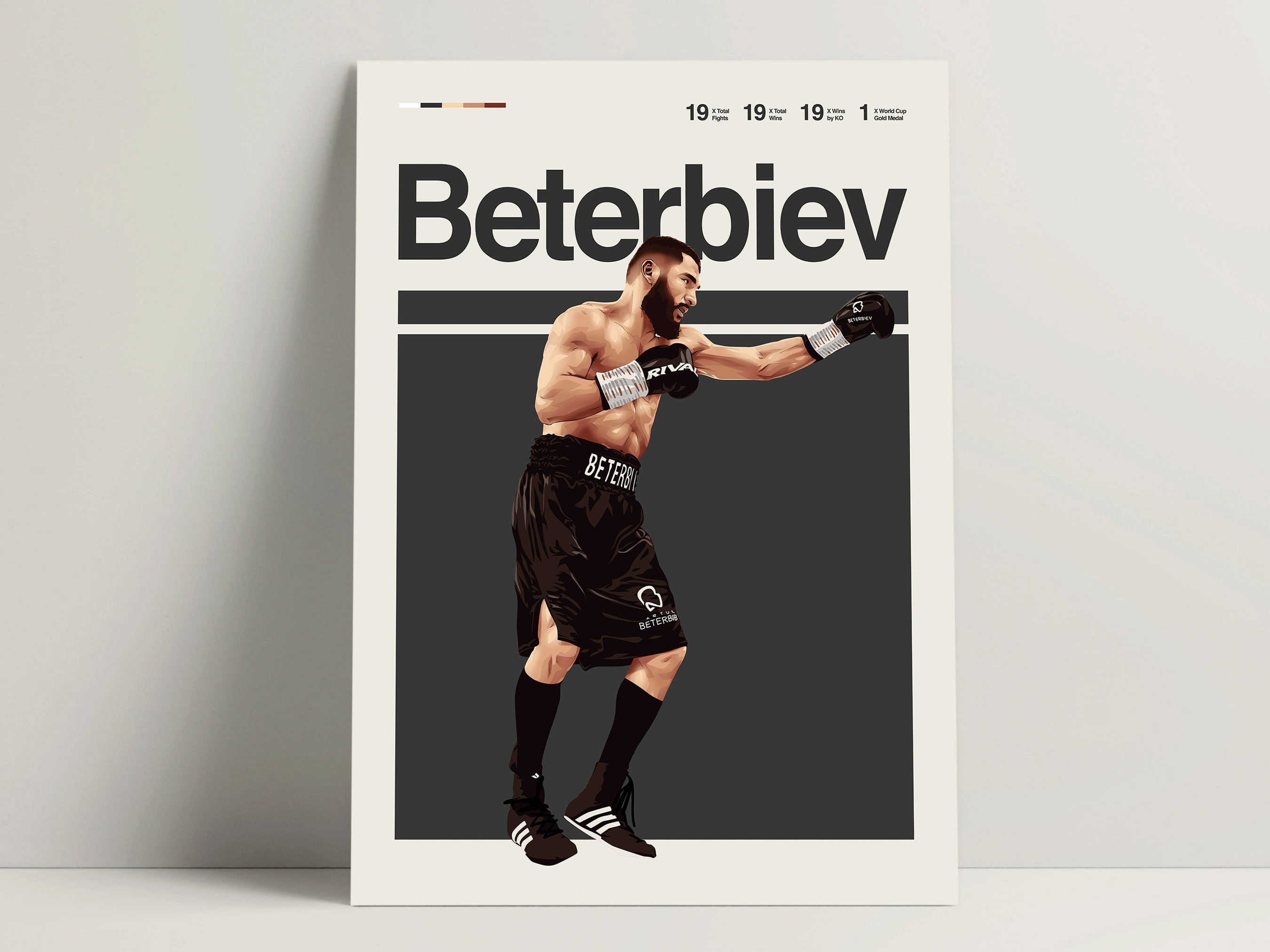 Artur Beterbiev Poster, Boxing Poster, Modern Boxing Print, Minimalist ...