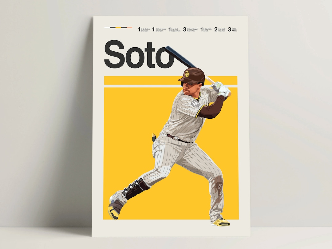 Juan Soto Poster, Baseball Poster, MBL Baseball Print, Baseball Wall ...