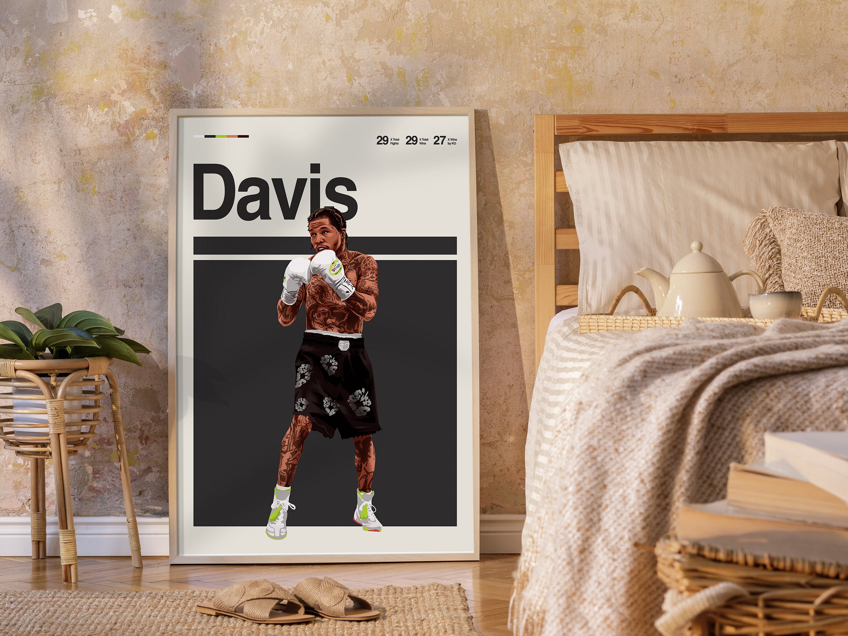 Gervonta Davis Poster, Boxing Poster, Modern Boxing Print, Minimalist ...