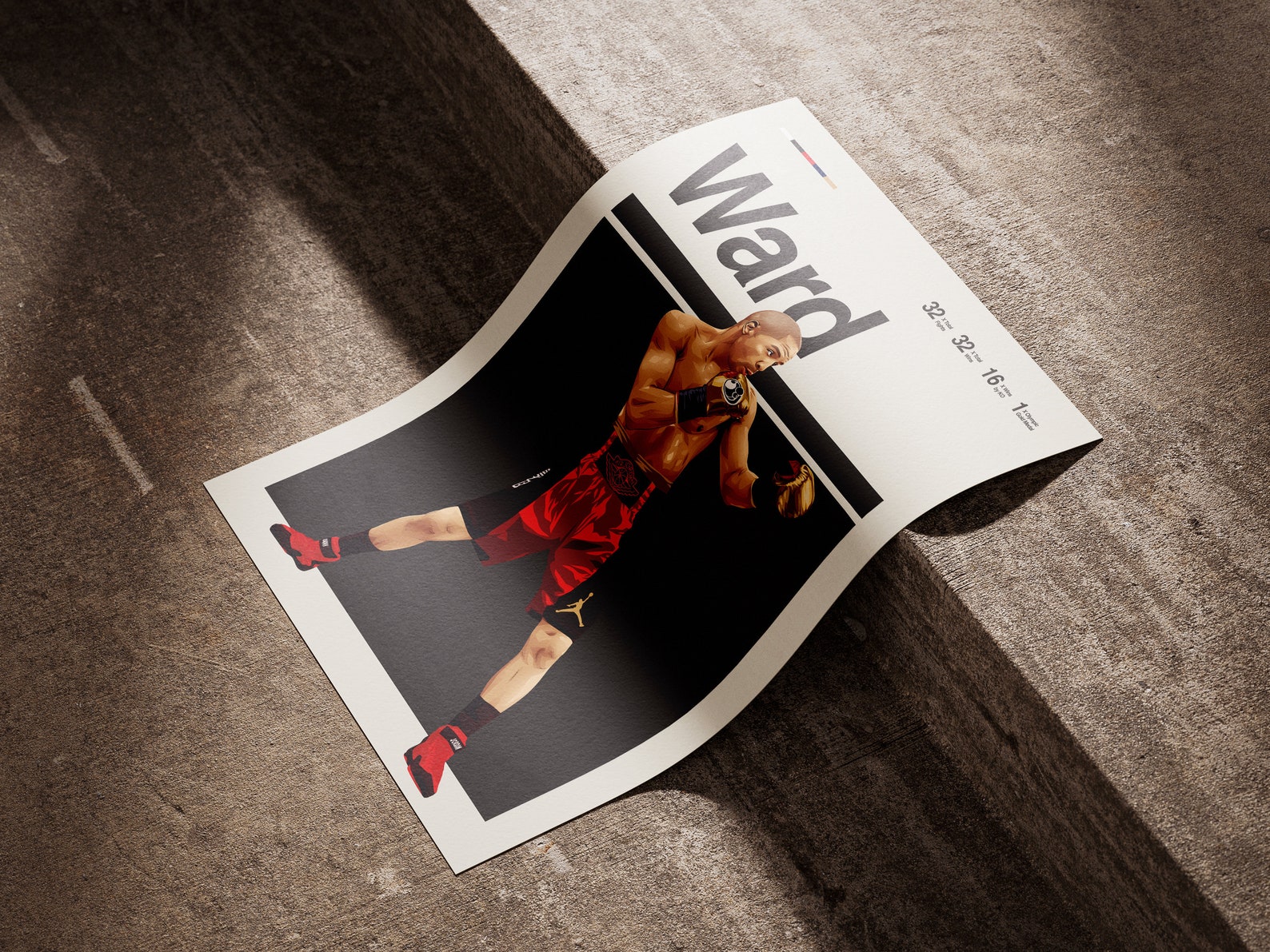 Andre Ward Poster, Boxing Poster, Modern Boxing Print, Minimalist ...