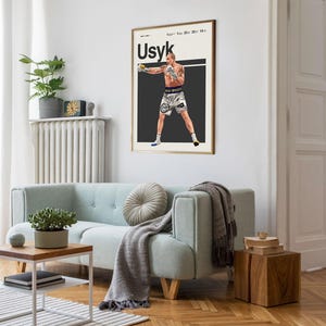 Oleksandr Usyk Poster, Boxing Poster, Modern Boxing Print, Minimalist ...