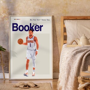 Devin Booker Poster, Basketball Poster, NBA Basketball Print ...