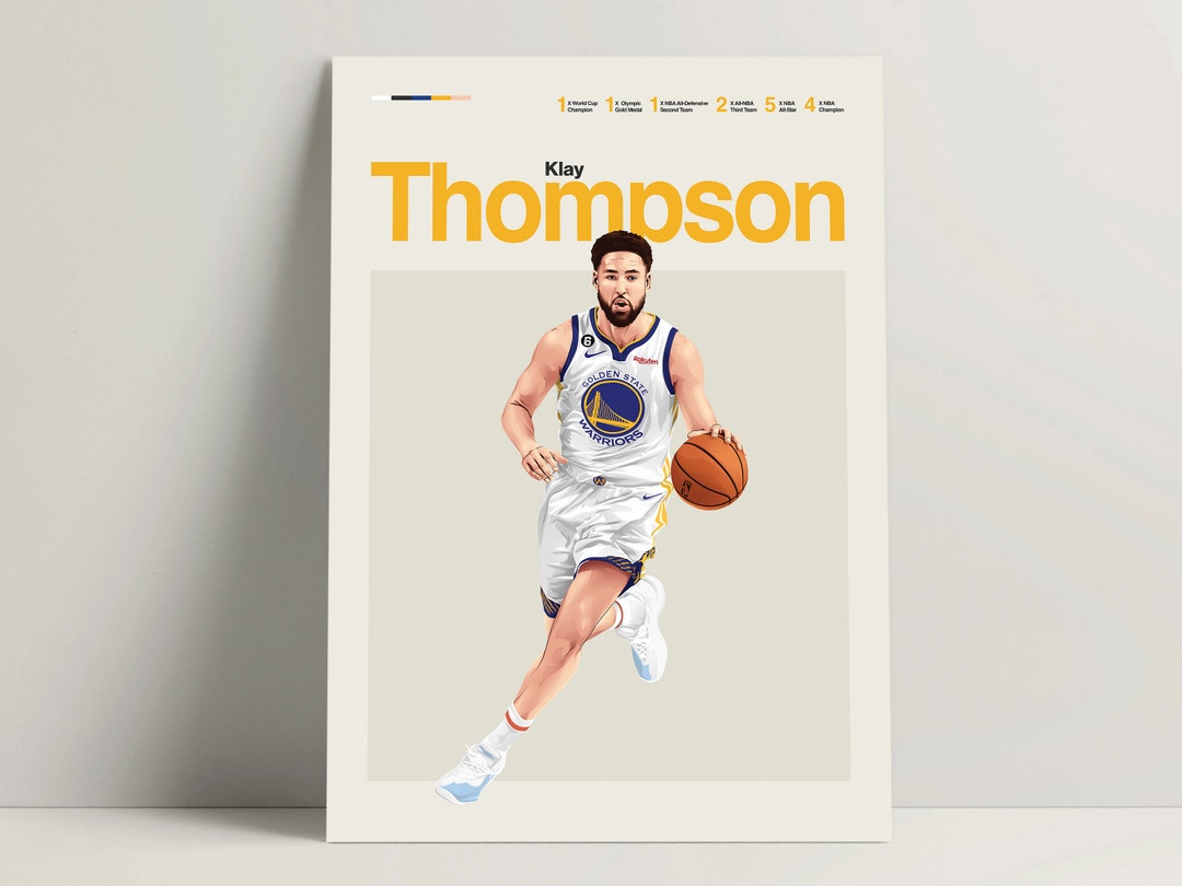 Klay Thompson Poster, Basketball Poster, NBA Basketball Print ...
