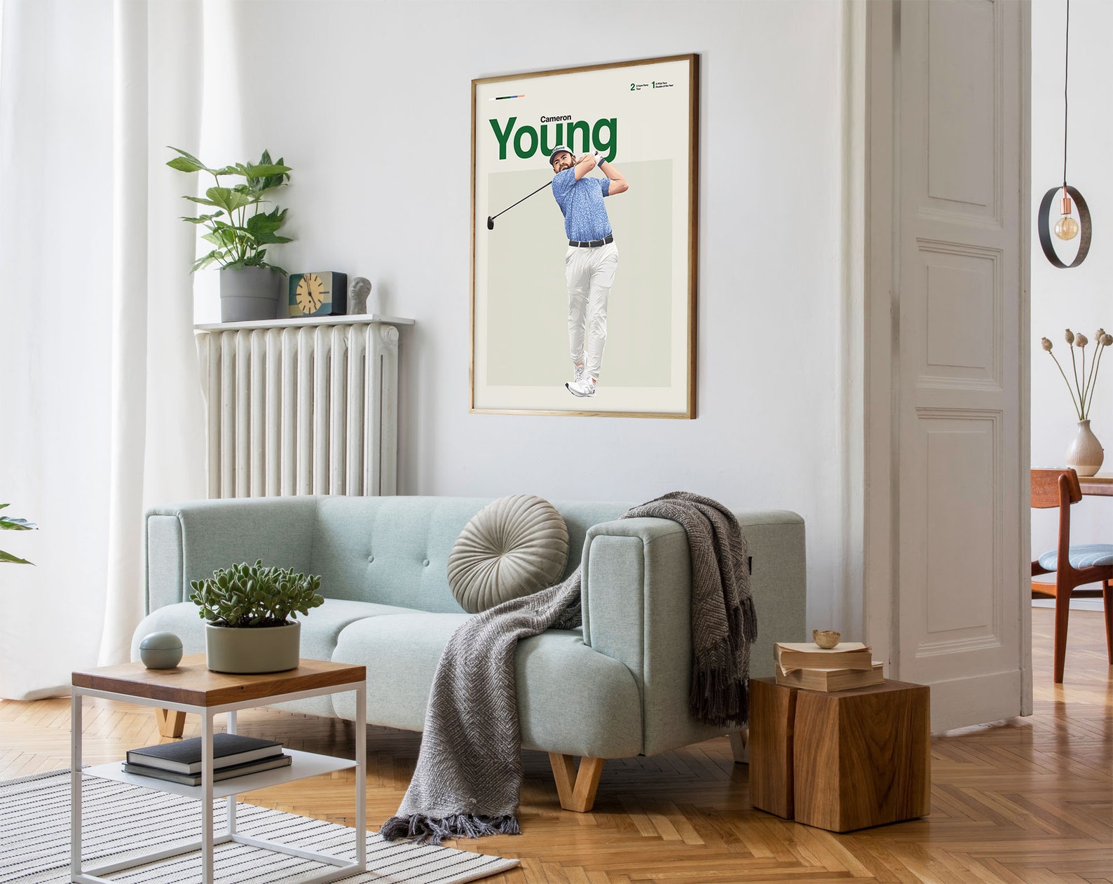 Cameron Young Poster, Golf Poster, Modern Golf Print, Minimalist Golf ...