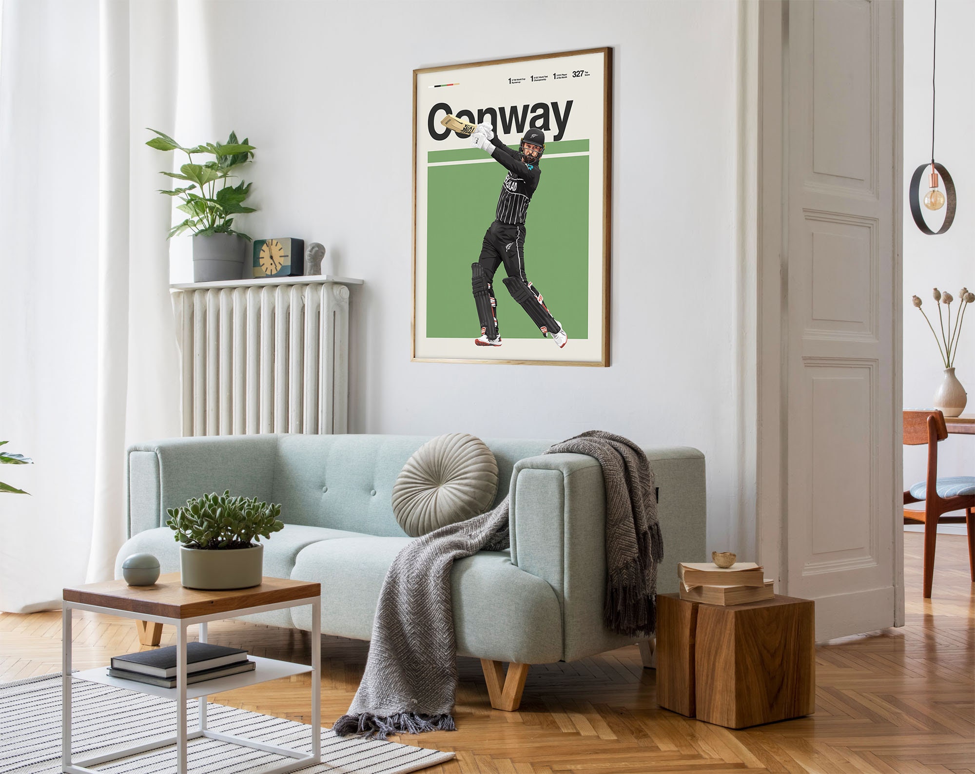 Devon Conway Poster, Cricket Poster, New Zealand Cricket Team Wall Art ...