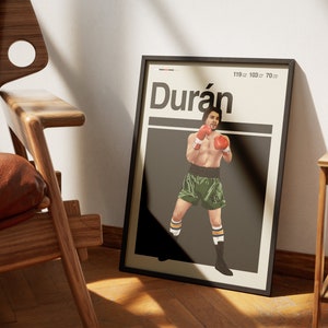 Roberto Duran Poster, Boxing Poster, Modern Boxing Print, Minimalist Boxing Wall Art for Office ...