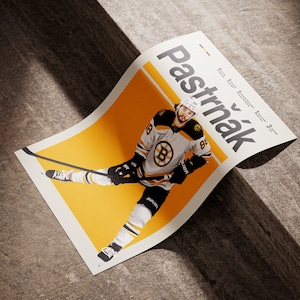 David Pastrnak Poster, Hockey Poster, Modern Hockey Print, Minimalist ...