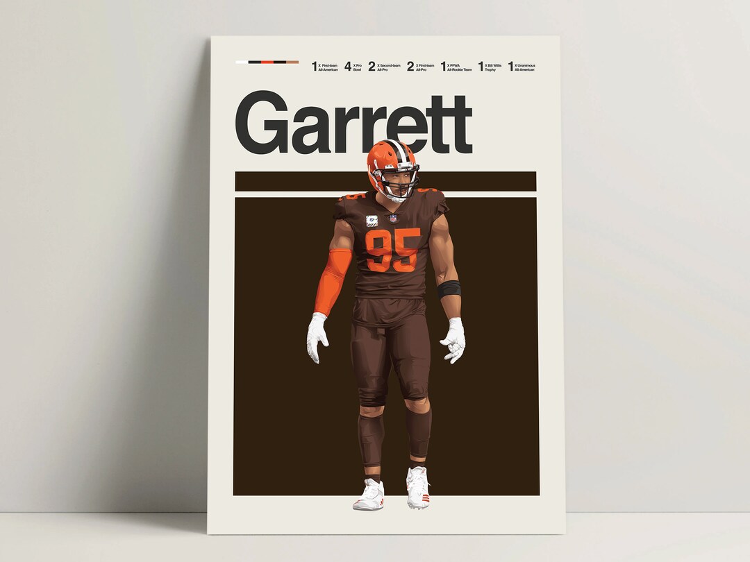 Myles Garrett Poster, Football Poster, American Football Print ...