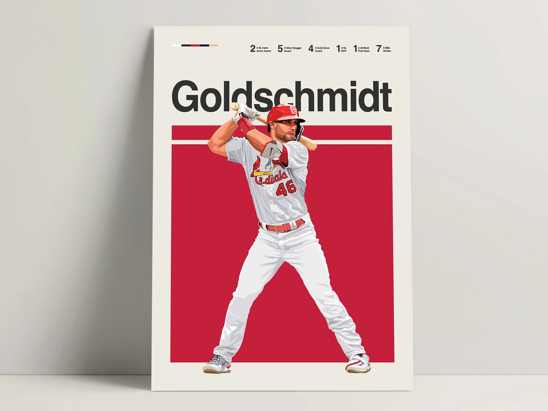 Paul Goldschmidt Poster, Baseball Poster, MBL Baseball Print, Baseball ...
