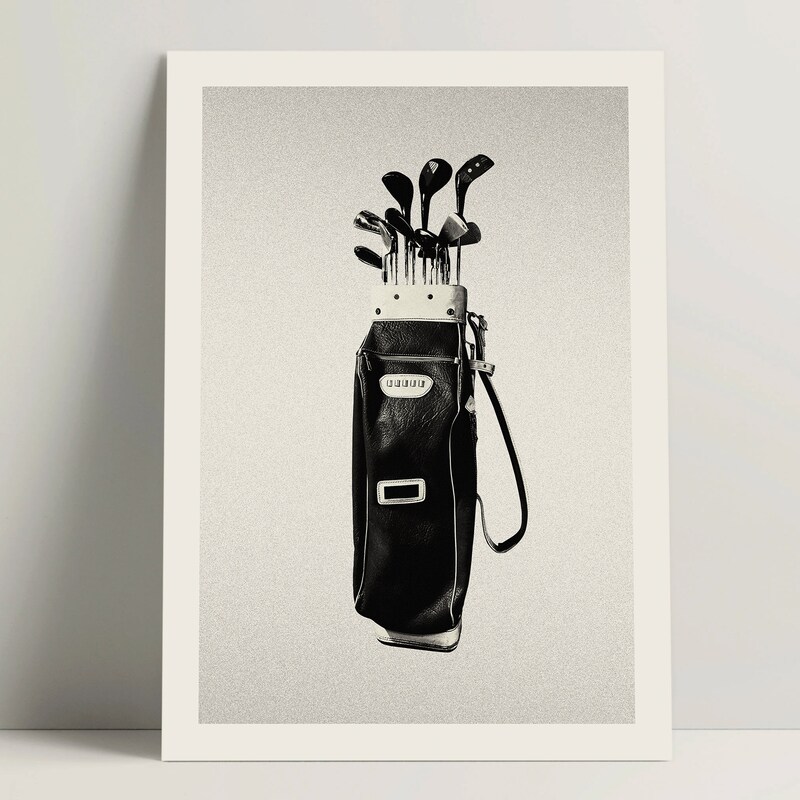 Vintage Golf Bag Print - Etsy