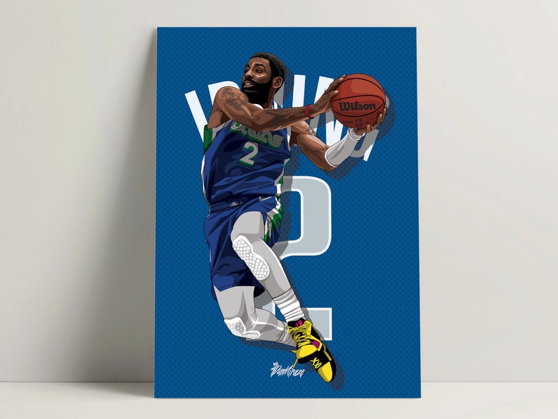 Kyrie Irving Poster, Dunking Poster, NBA Poster, Basketball Slam Dunk ...