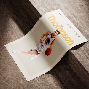 Klay Thompson Poster, Basketball Poster, NBA Basketball Print ...
