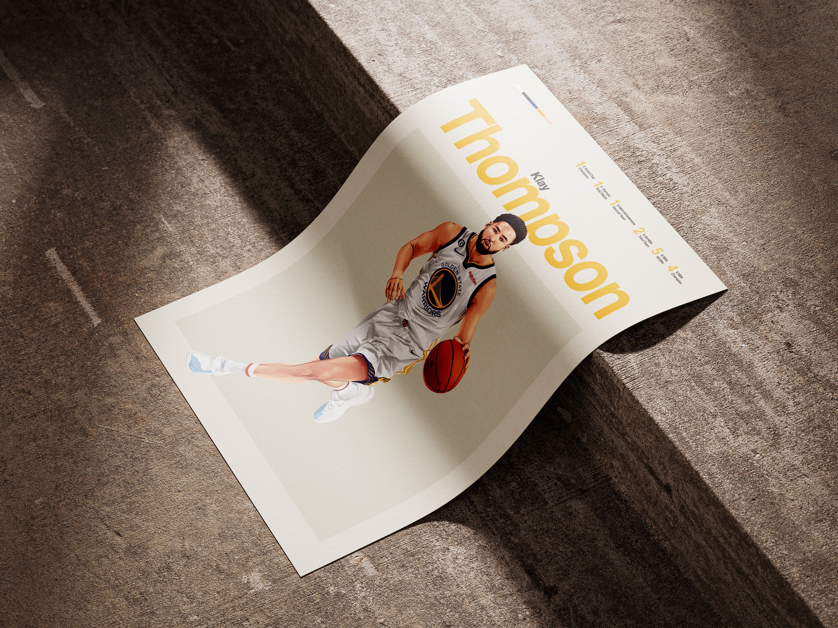 Klay Thompson Poster, Basketball Poster, NBA Basketball Print ...