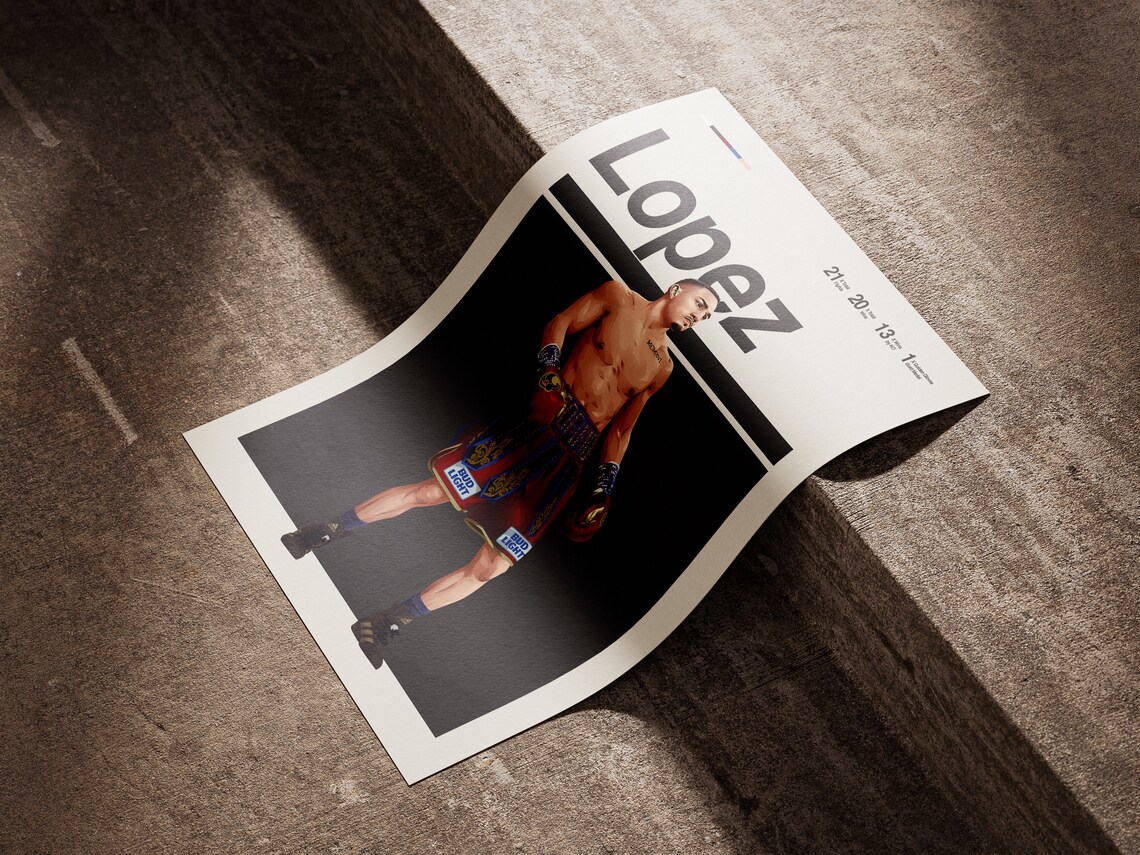 Teofimo Lopez Poster, Boxing Poster, Modern Boxing Print, Minimalist ...