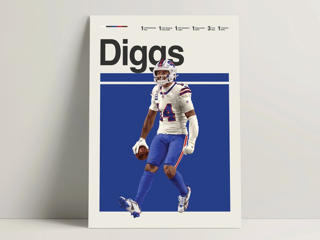 Stefon Diggs Poster, Football Poster, American Football Print ...