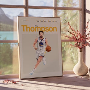 Klay Thompson Poster, Basketball Poster, NBA Basketball Print ...