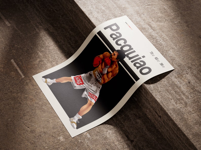 Manny Pacquiao Poster, Boxing Poster, Modern Boxing Print, Minimalist ...