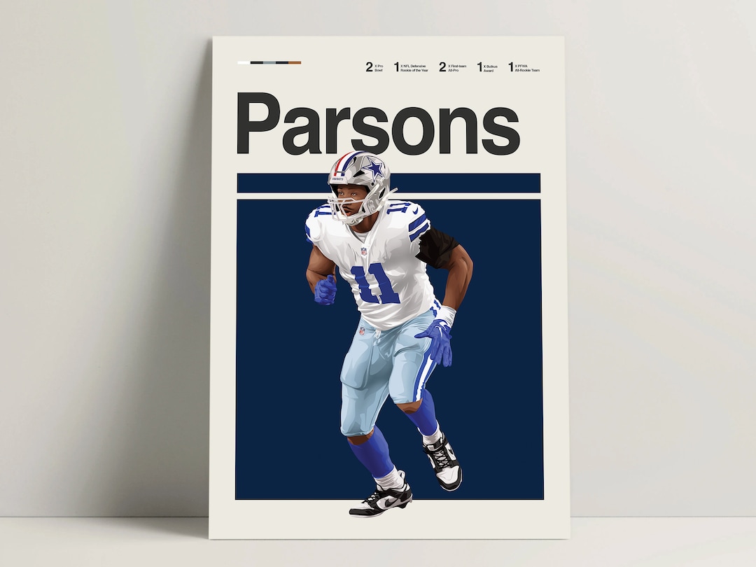 Micah Parsons Poster, Football Poster, American Football Print ...