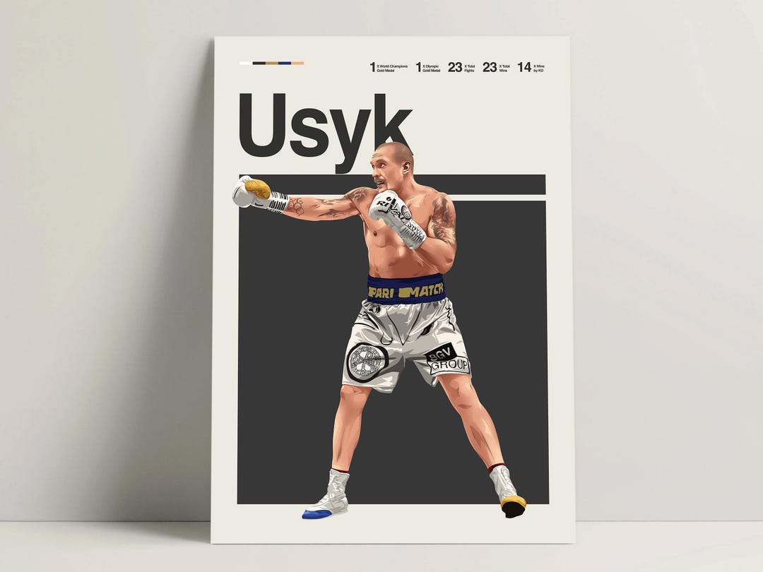 Oleksandr Usyk Poster, Boxing Poster, Modern Boxing Print, Minimalist ...