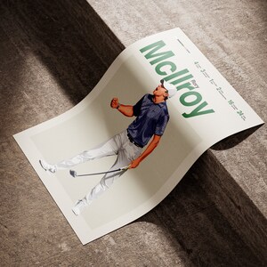 Rory Mcilroy Poster, Golf Poster, Modern Golf Print, Minimalist Golf ...