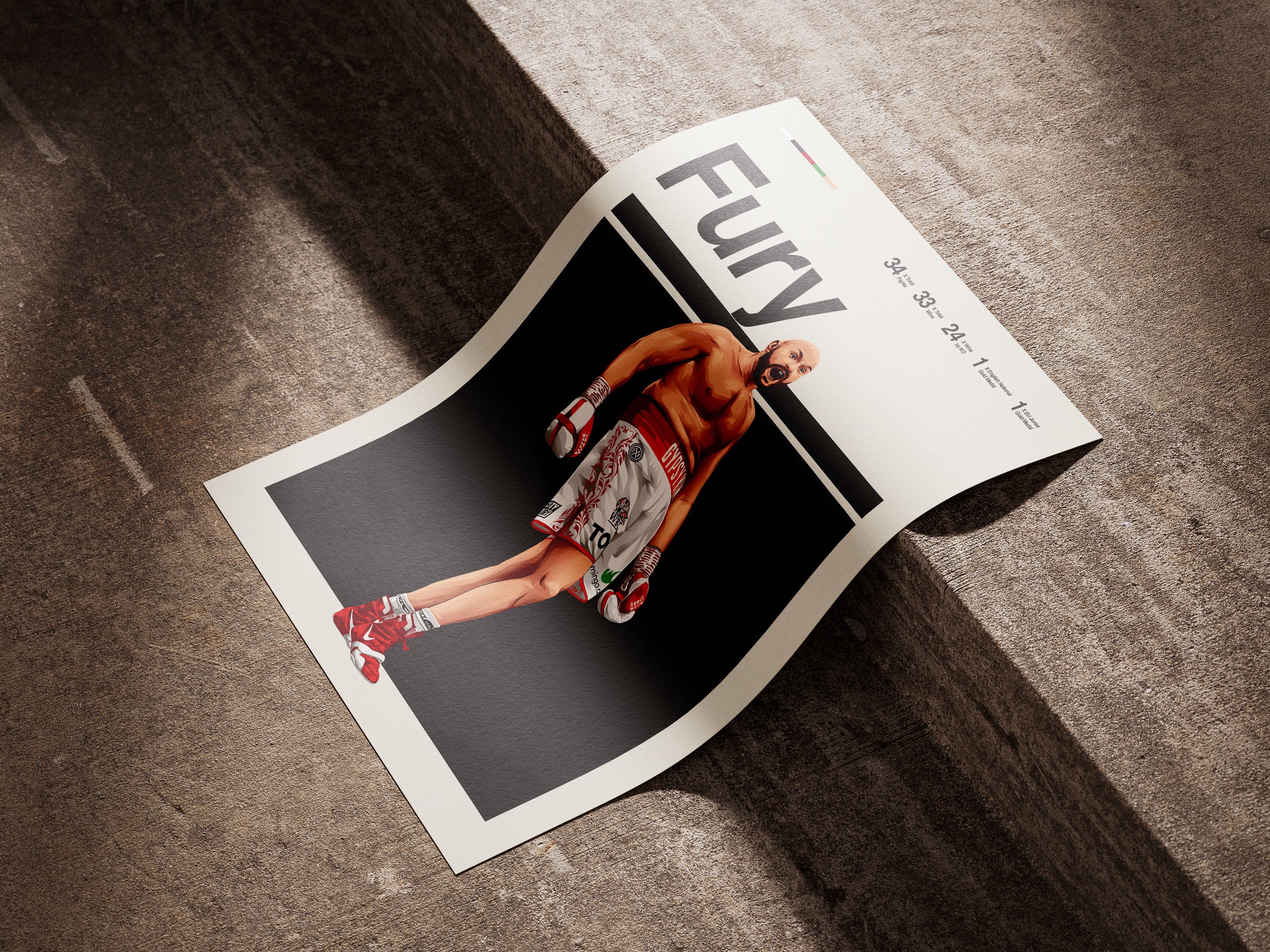 Tyson Fury Poster, Boxing Poster, Modern Boxing Print, Minimalist ...