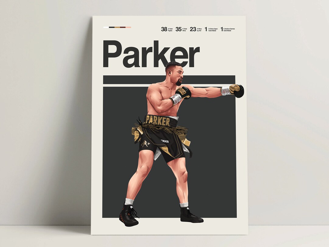 Joseph Parker Poster, Boxing Poster, Modern Boxing Print, Minimalist ...