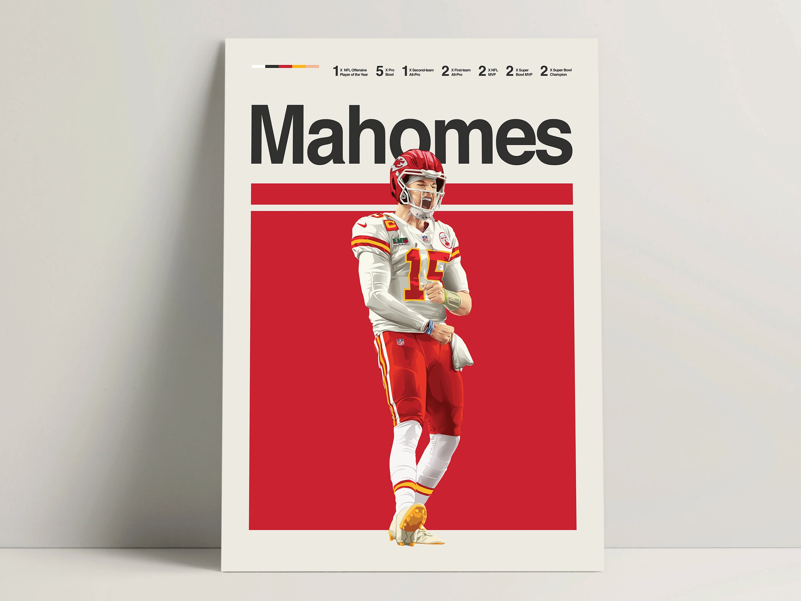 Patrick Mahomes Poster, Football Poster, American Football Print ...
