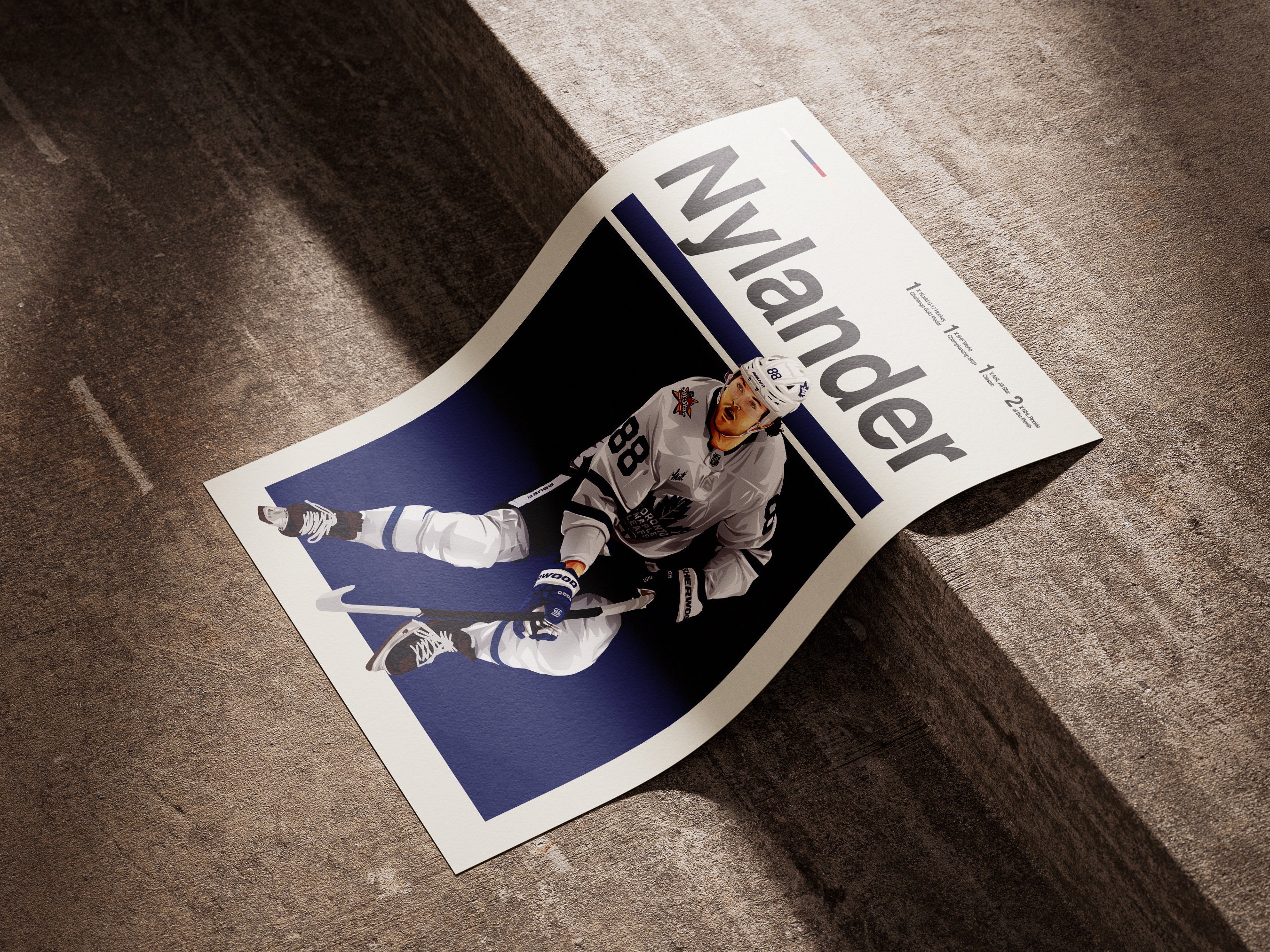 William Nylander Poster, Hockey Poster, Modern Hockey Print Minimalist ...