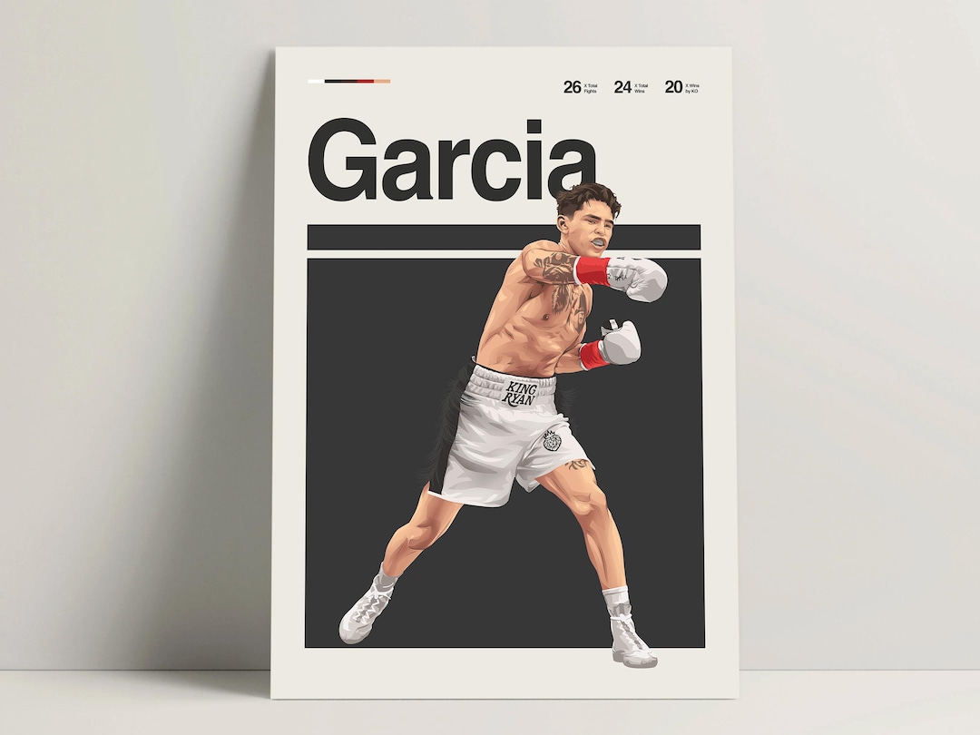 Ryan Garcia Poster, Boxing Poster, Modern Boxing Print, Minimalist ...
