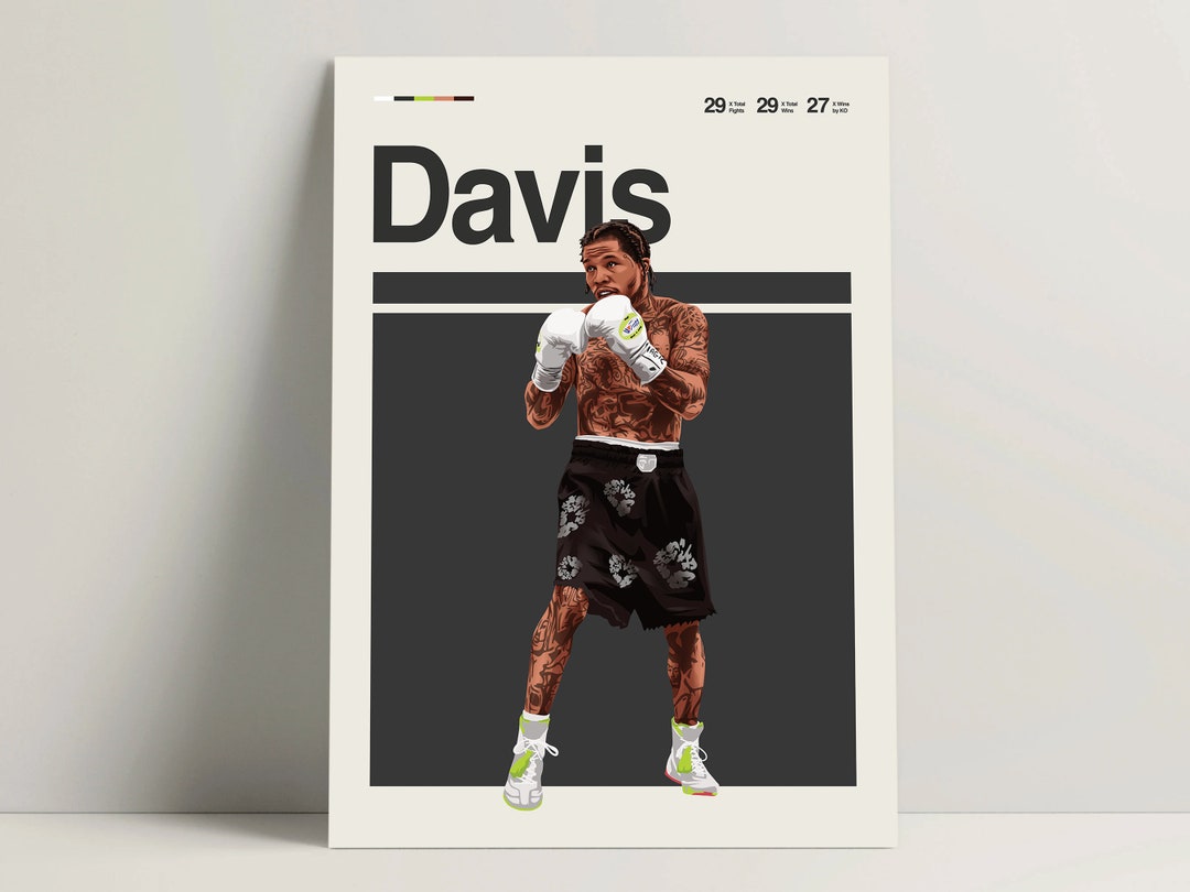 Gervonta Davis Poster, Boxing Poster, Modern Boxing Print, Minimalist ...