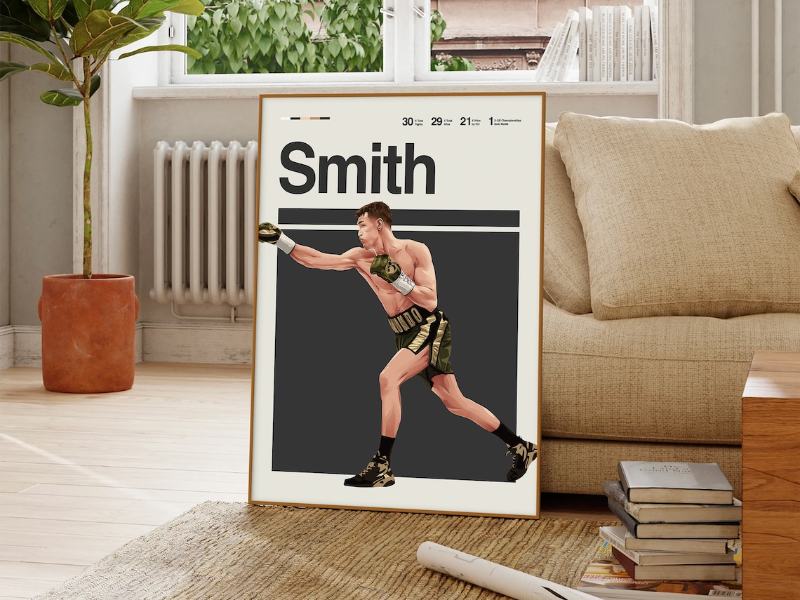 Callum Smith Poster, Boxing Poster, Modern Boxing Print, Minimalist ...