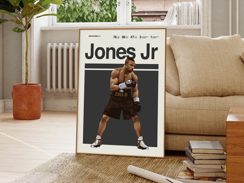 Roy Jones Jr Poster, Boxing Poster, Modern Boxing Print, Minimalist ...