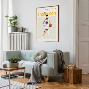 Klay Thompson Poster, Basketball Poster, NBA Basketball Print ...