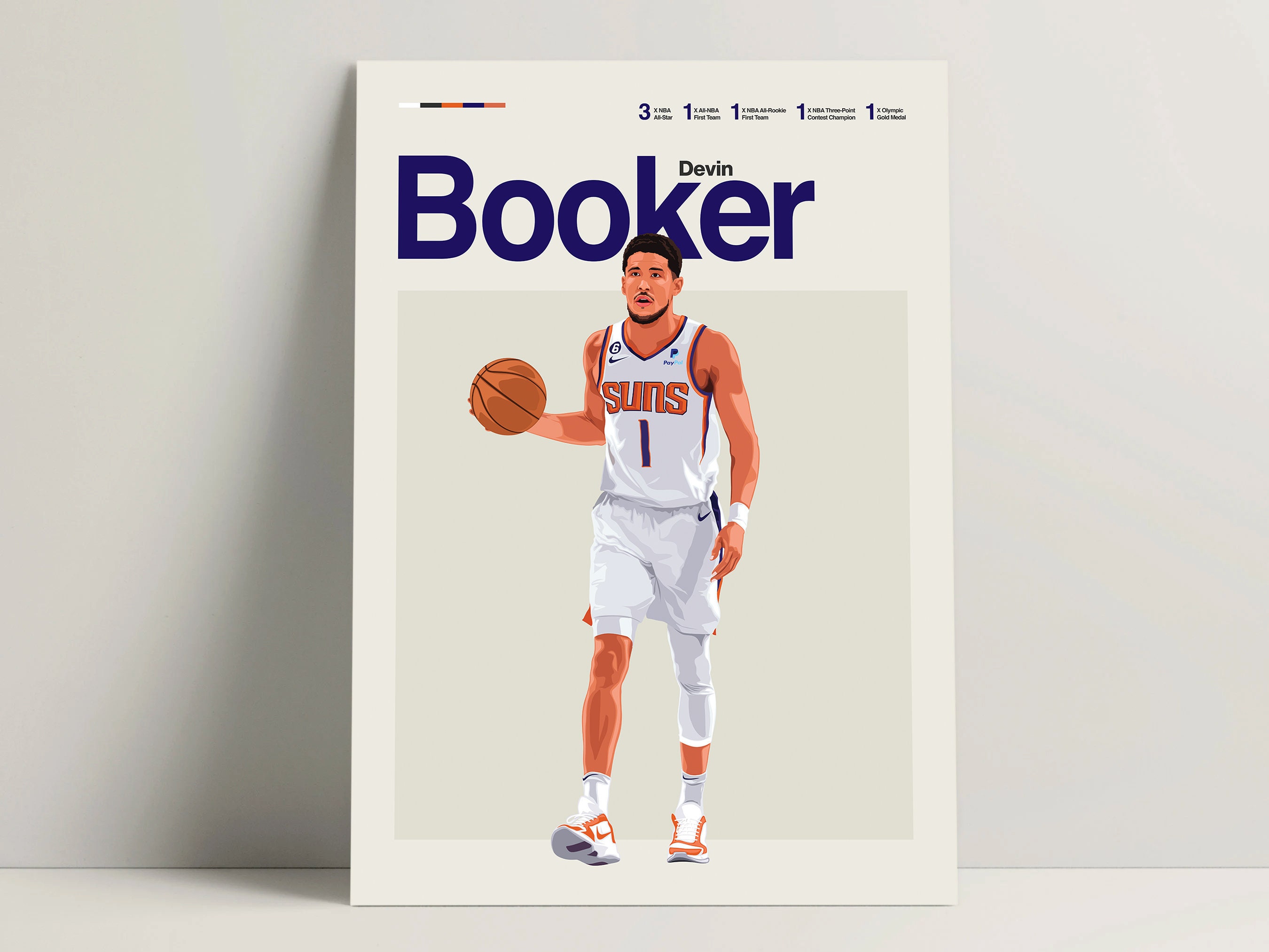 Devin Booker Poster, Basketball Poster, NBA Basketball Print ...