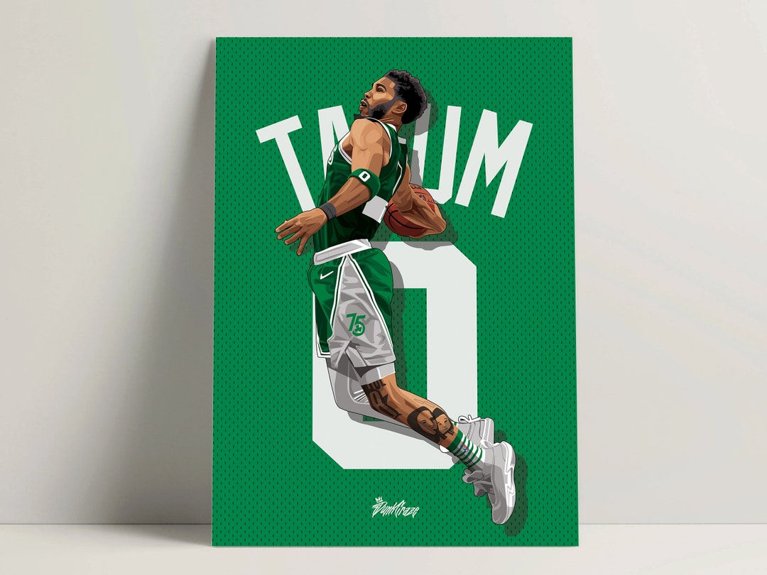 Jayson Tatum Poster, Dunking Poster, NBA Poster, Basketball Slam Dunk ...