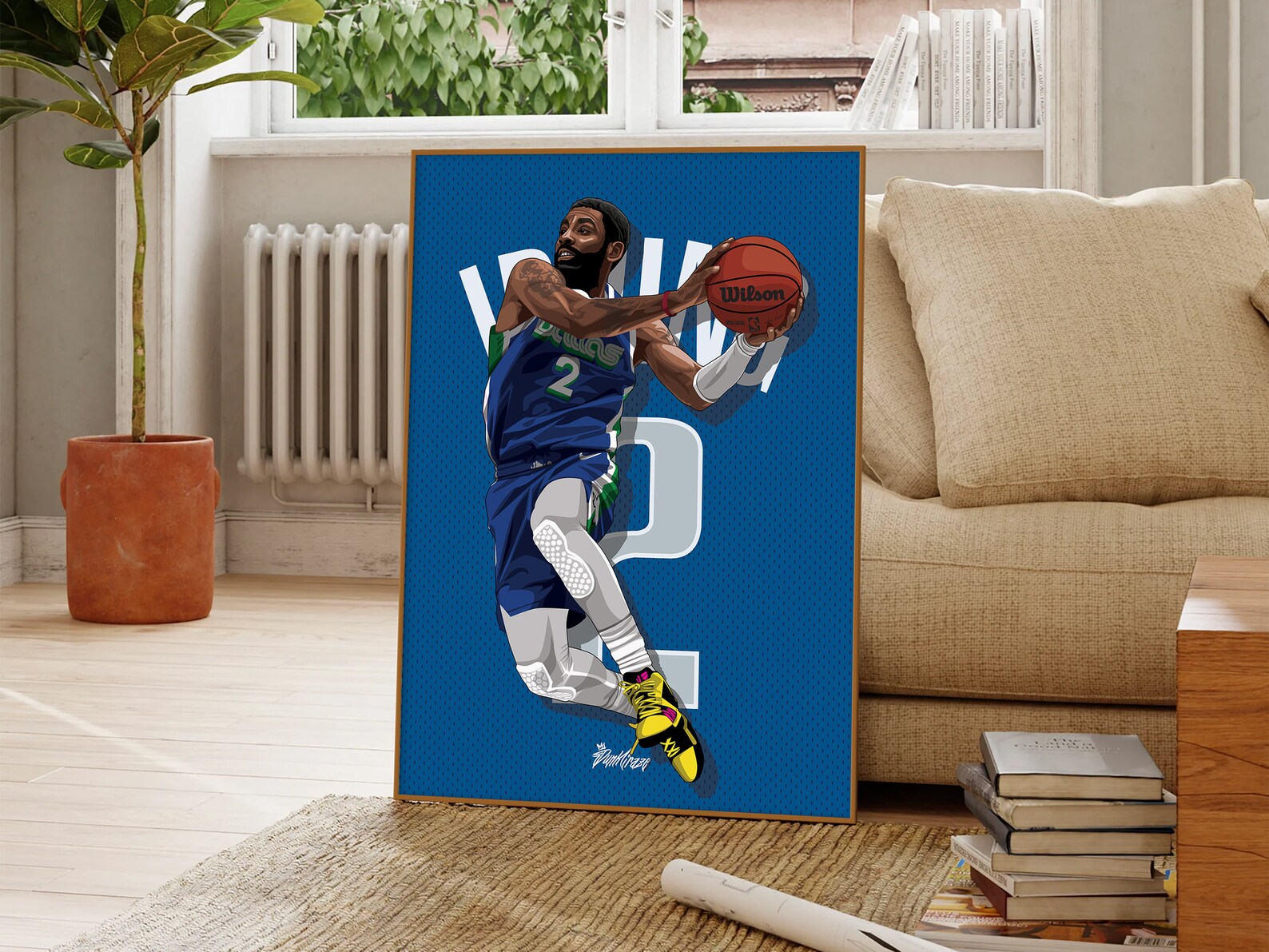 Kyrie Irving Poster, Dunking Poster, NBA Poster, Basketball Slam Dunk ...