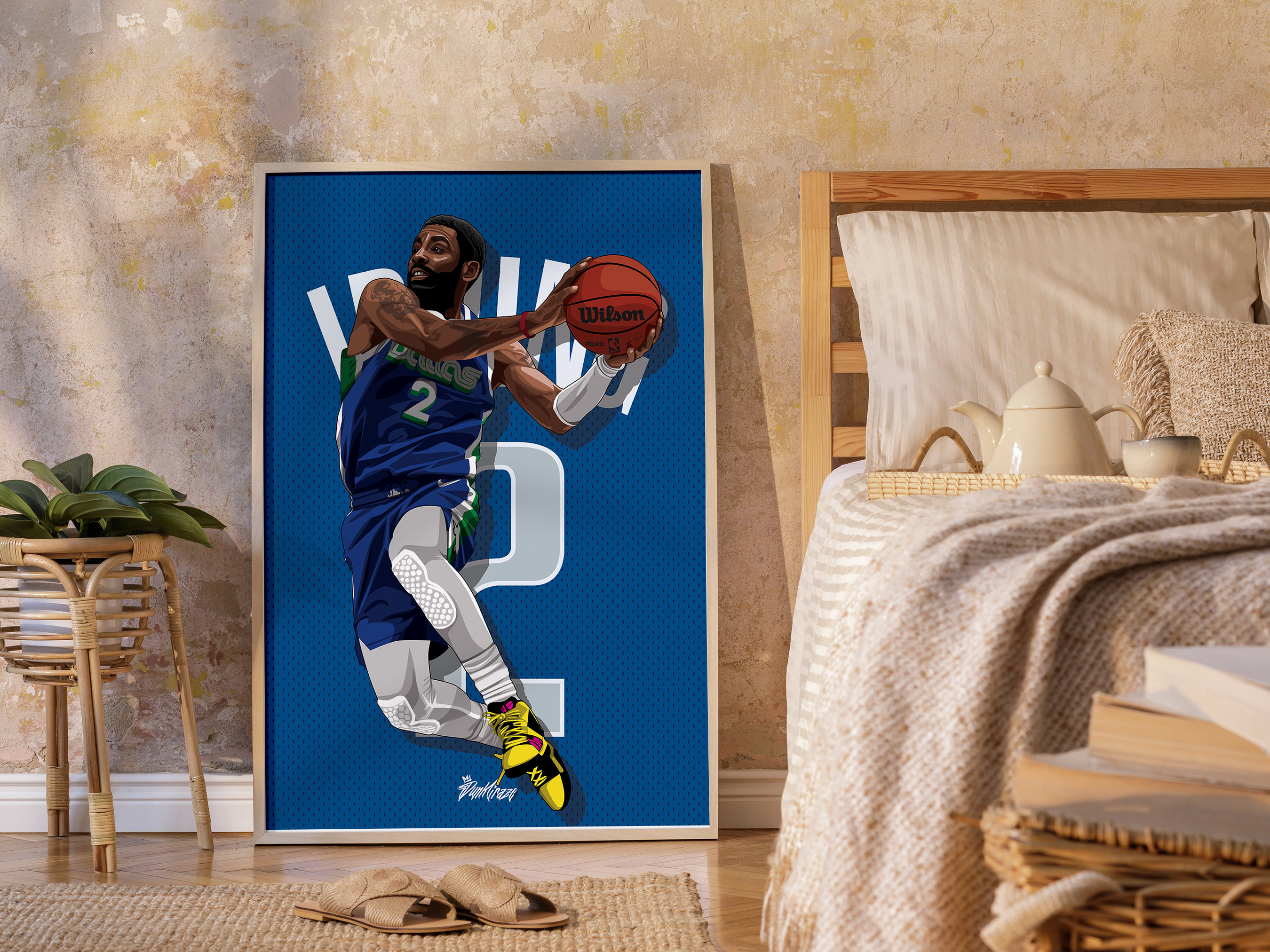 Kyrie Irving Poster, Dunking Poster, NBA Poster, Basketball Slam Dunk ...