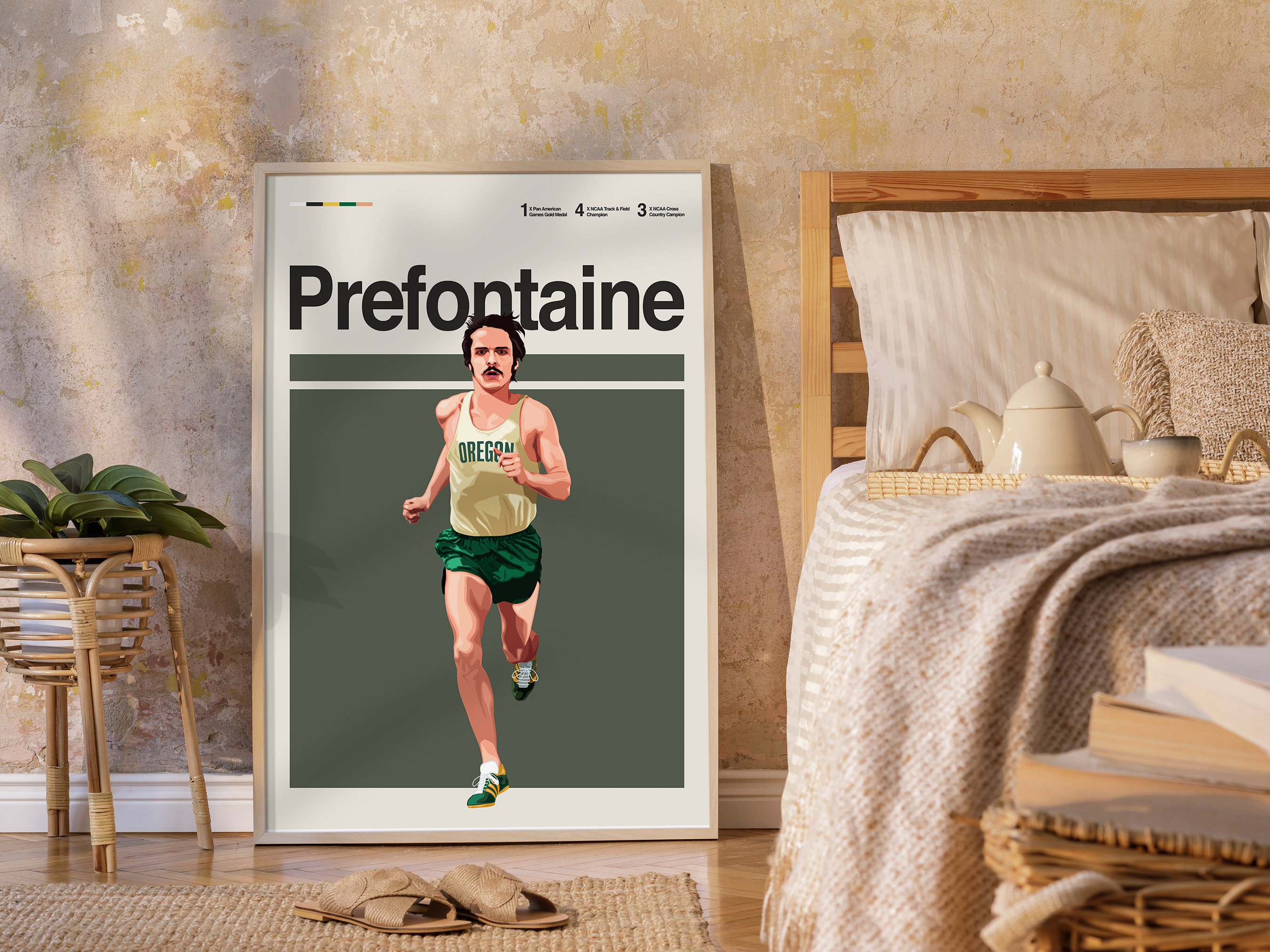 Steve Prefontaine Poster, Running Poster Modern Running Print ...