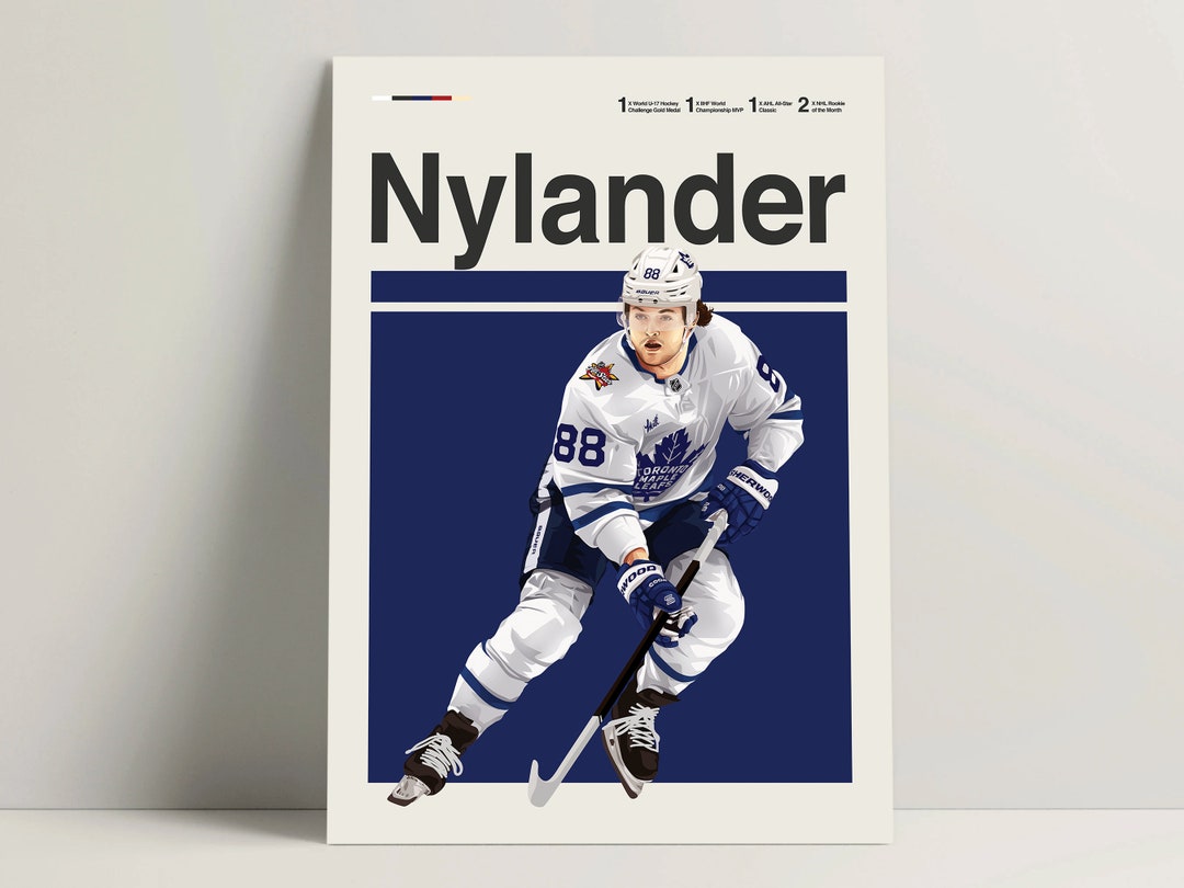 William Nylander Poster, Hockey Poster, Modern Hockey Print Minimalist ...